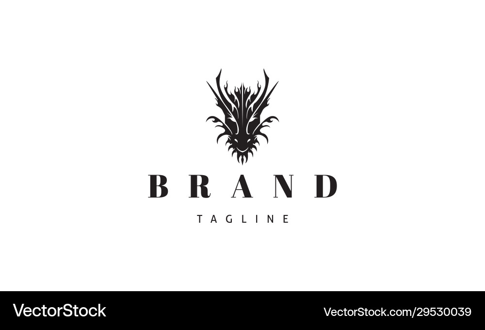 Logo on which an abstract image a dragon Vector Image