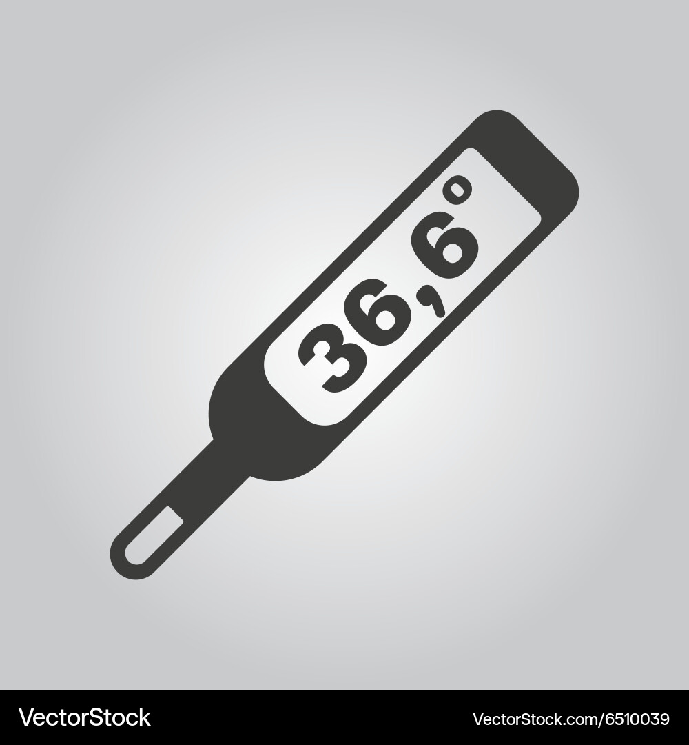 Medical thermometer icon healthy Royalty Free Vector Image