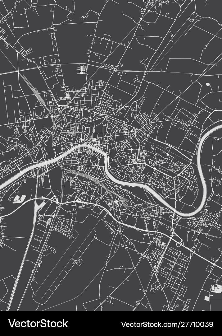 Pisa City Map - Detailed Plan Royalty Free Vector Image