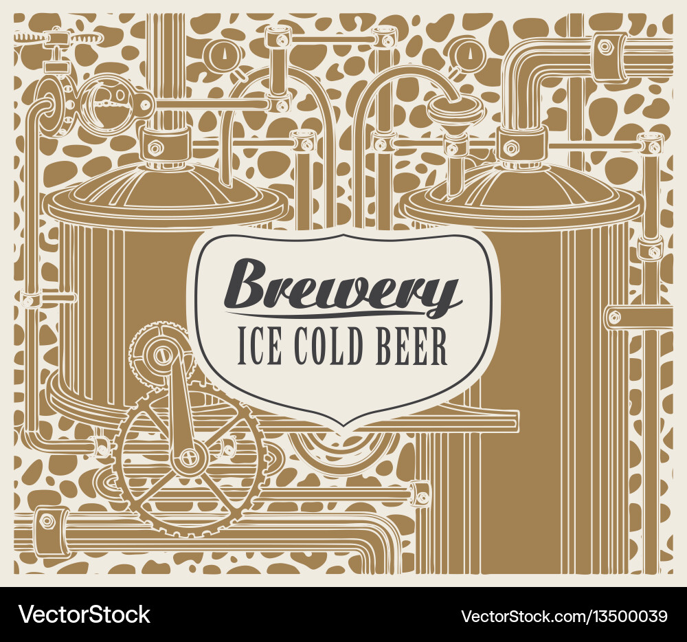 Retro Brewery Banner Royalty Free Vector Image