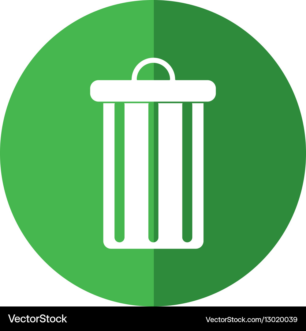 Trash can garbage environment recycle-shadow Vector Image