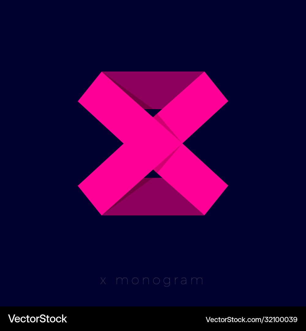 X letter express logistic company logo Royalty Free Vector