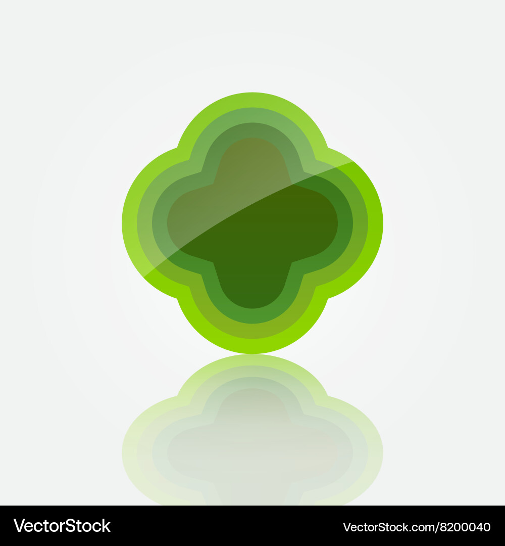 Abstract green icon Royalty Free Vector Image - VectorStock