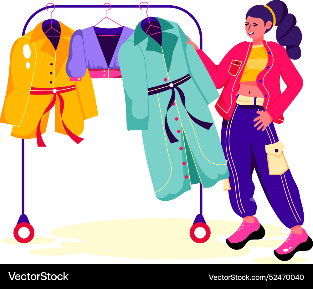 Clothes store Royalty Free Vector Image - VectorStock