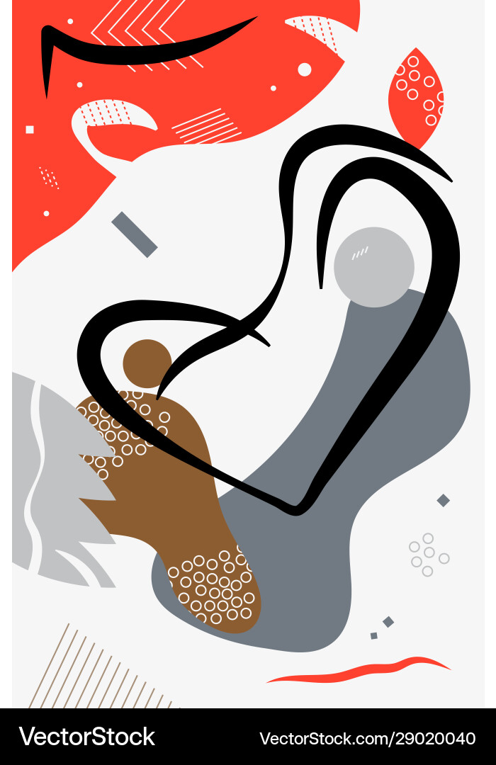 Colored abstract two people Royalty Free Vector Image