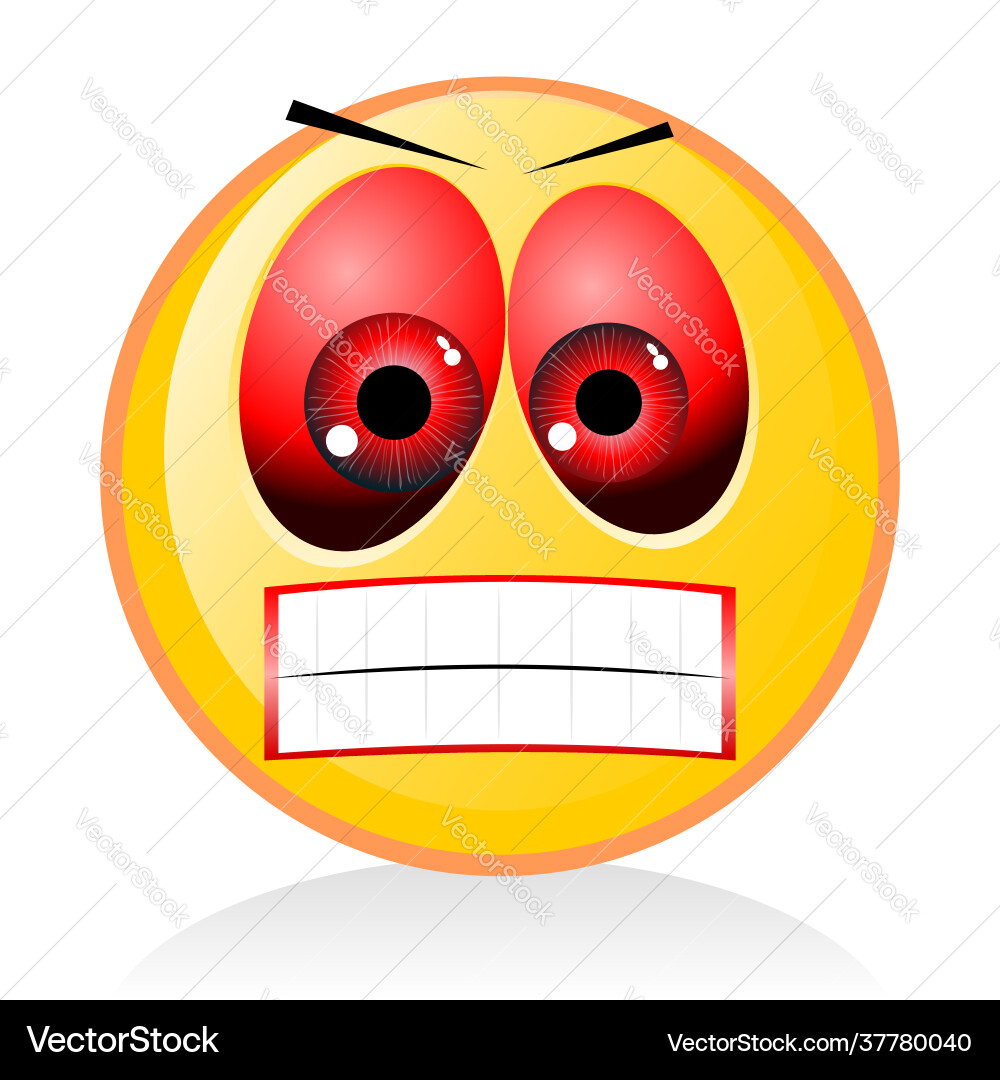 Emoji emoticon - aggression Royalty Free Vector Image