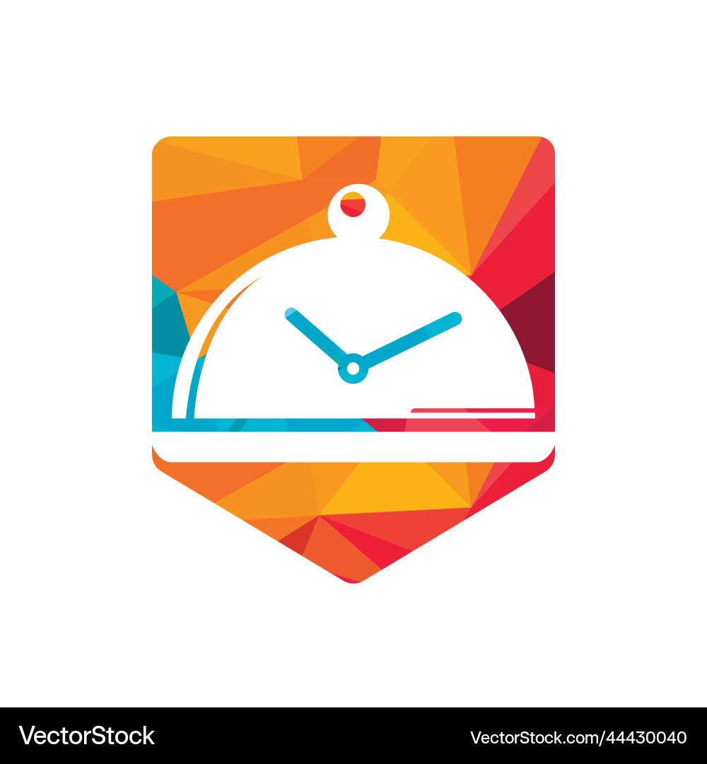 Food time logo design template Royalty Free Vector Image