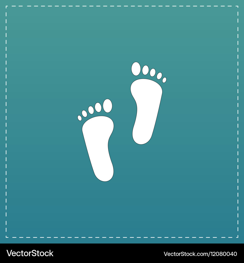Footprint - icon Royalty Free Vector Image - VectorStock
