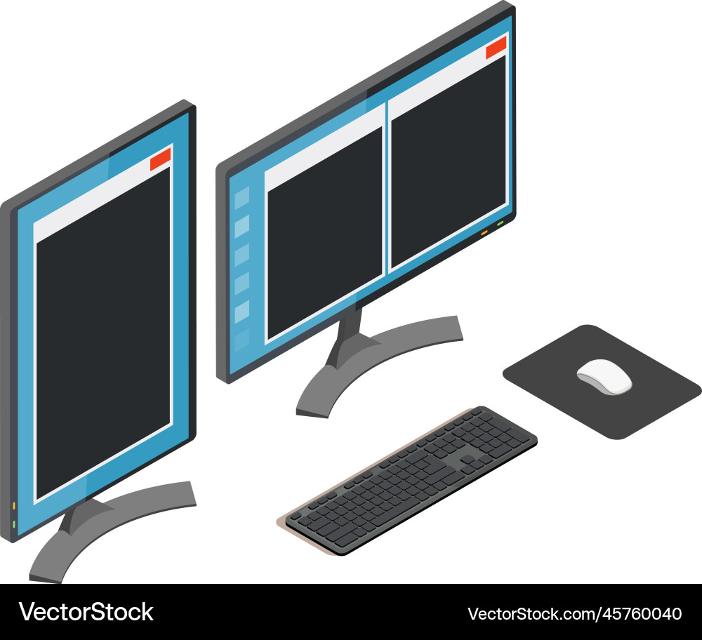 Game development screens composition Royalty Free Vector
