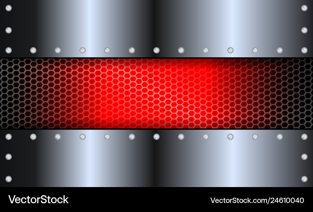 Geometric metallic shade design with rivets Vector Image