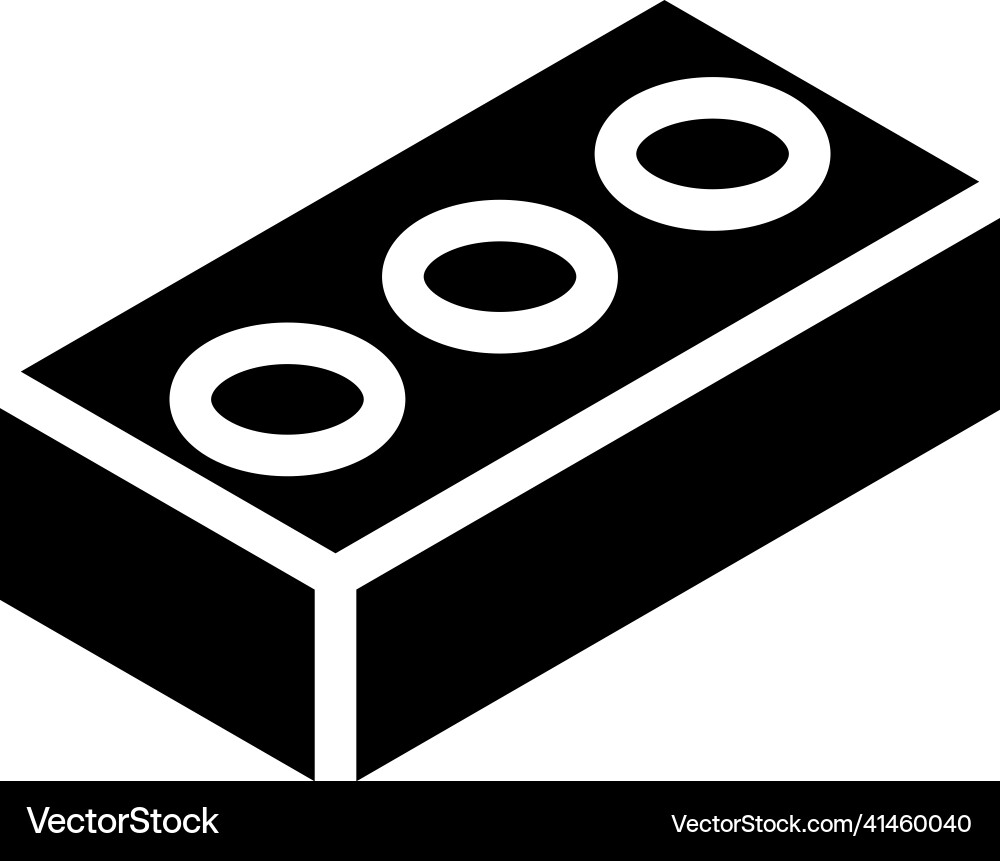 Hollow brick glyph icon Royalty Free Vector Image