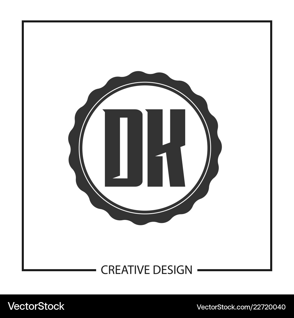 Initial letter dk logo template design Royalty Free Vector