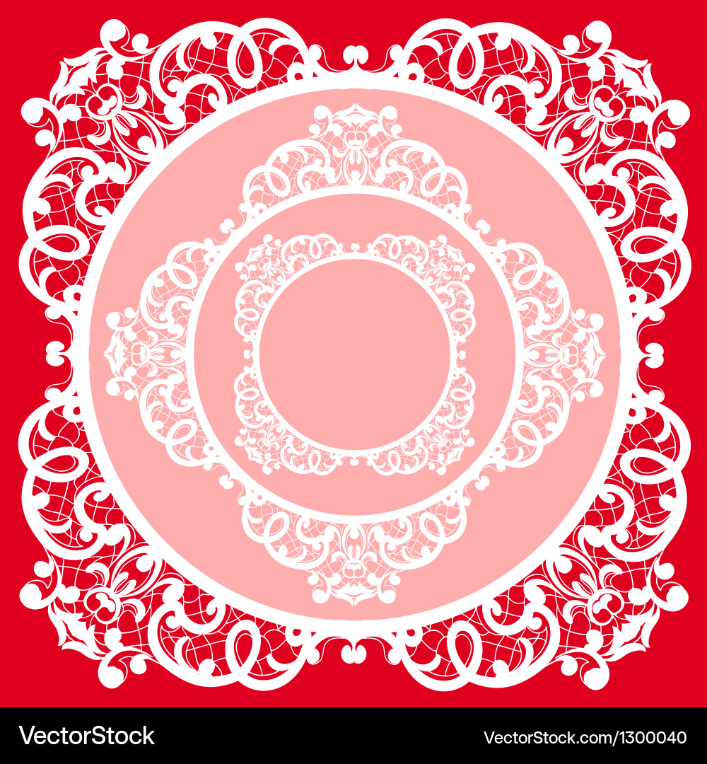 Lace napkin Royalty Free Vector Image - VectorStock