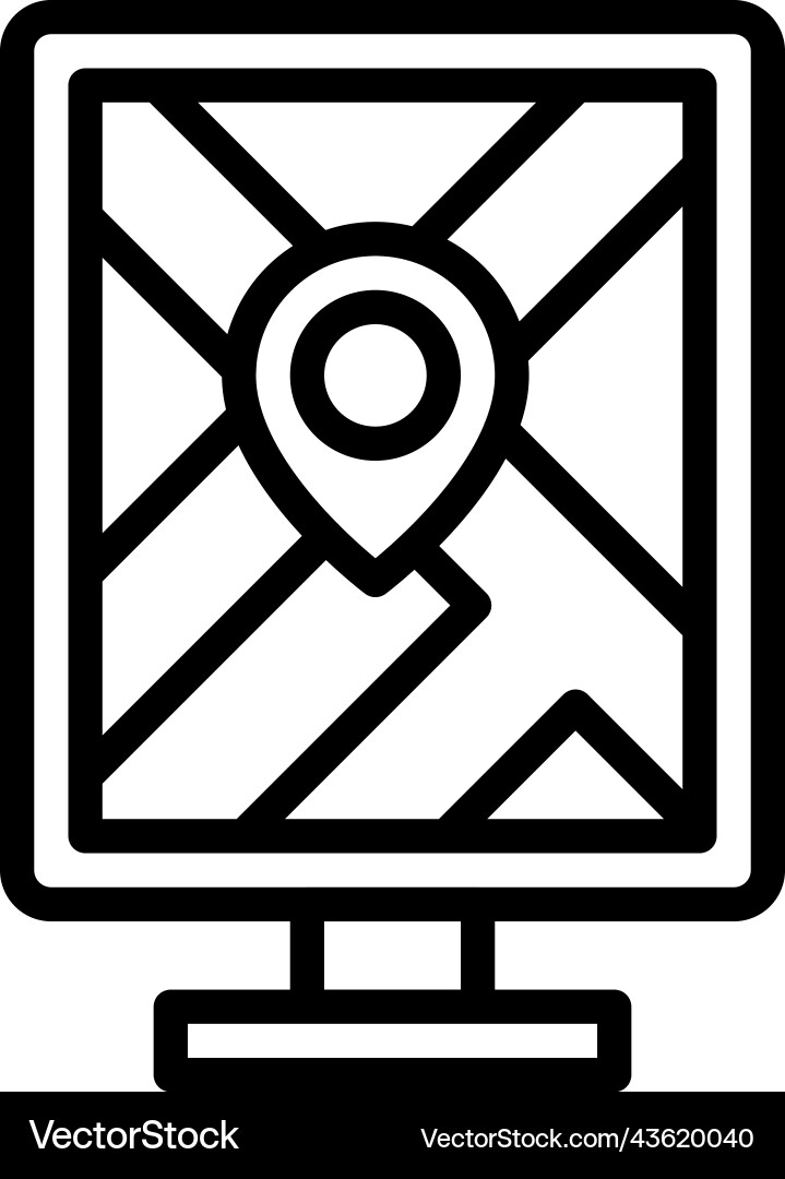 Map signboard icon location and navigation Vector Image