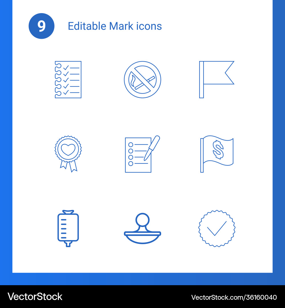 Mark icons Royalty Free Vector Image - VectorStock