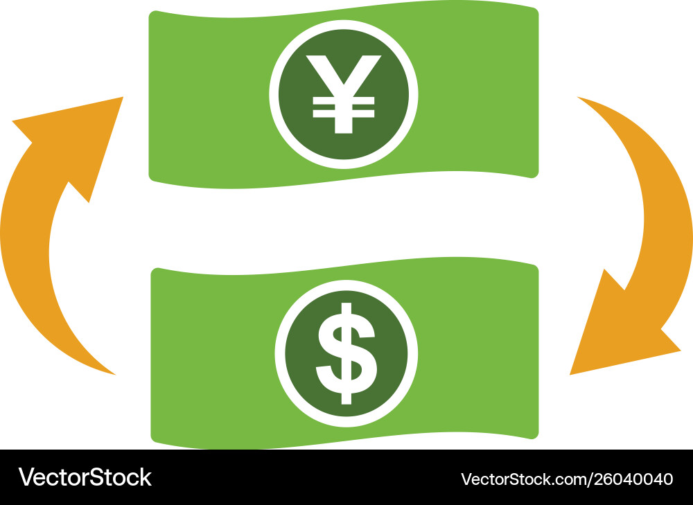 Money changer logo icon Royalty Free Vector Image
