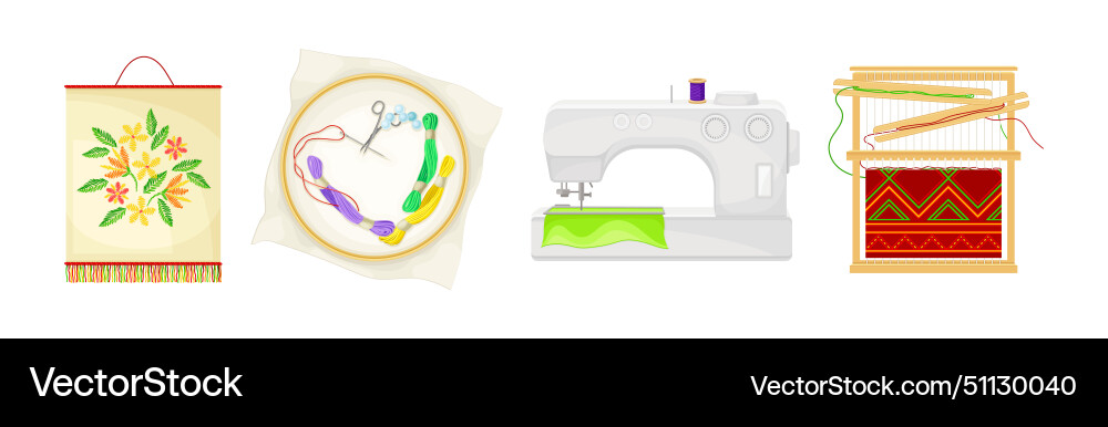 Needlework and embroidery craft tool object Vector Image