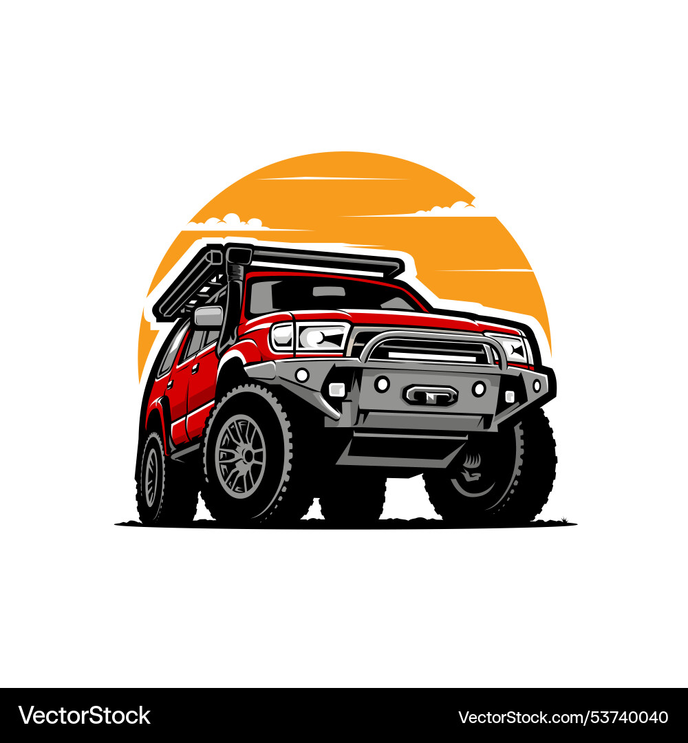 Offroad overland vehicle Royalty Free Vector Image