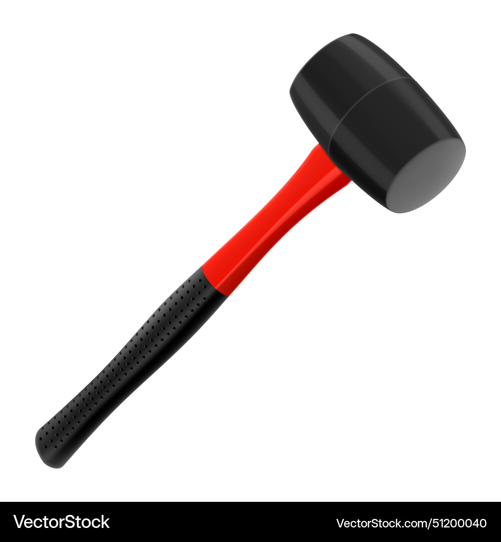 Rubber mallet isolated on white background tile Vector Image