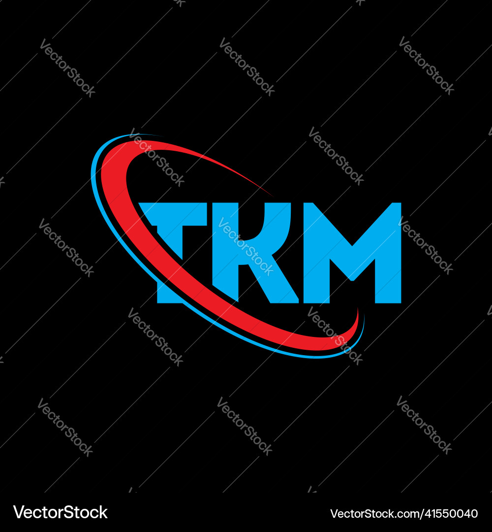 Tkm logo letter design Royalty Free Vector Image