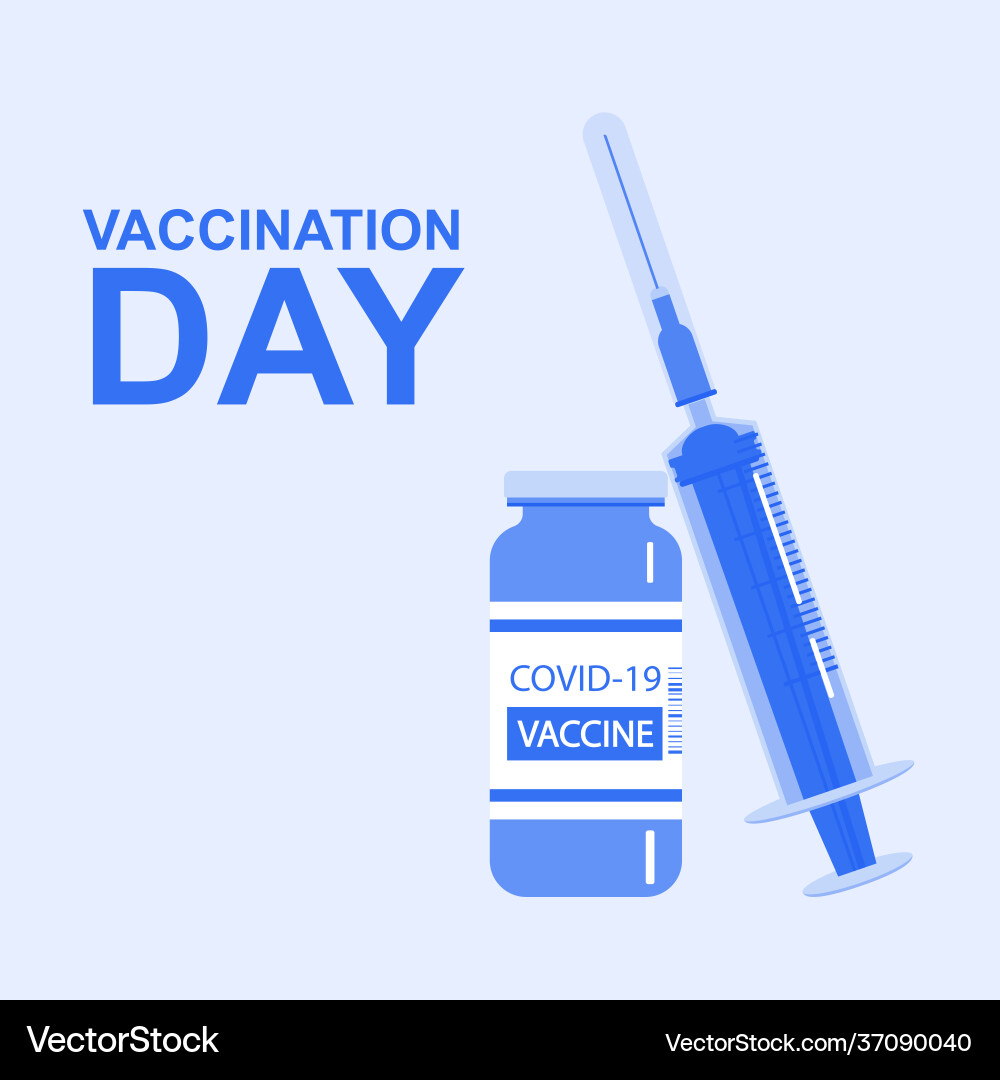 Vaccination day with medical Royalty Free Vector Image