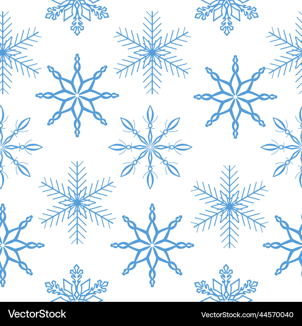 Winter seamless snowflake pattern snow Royalty Free Vector Winter seamless snowflake pattern snow Royalty Free Vector