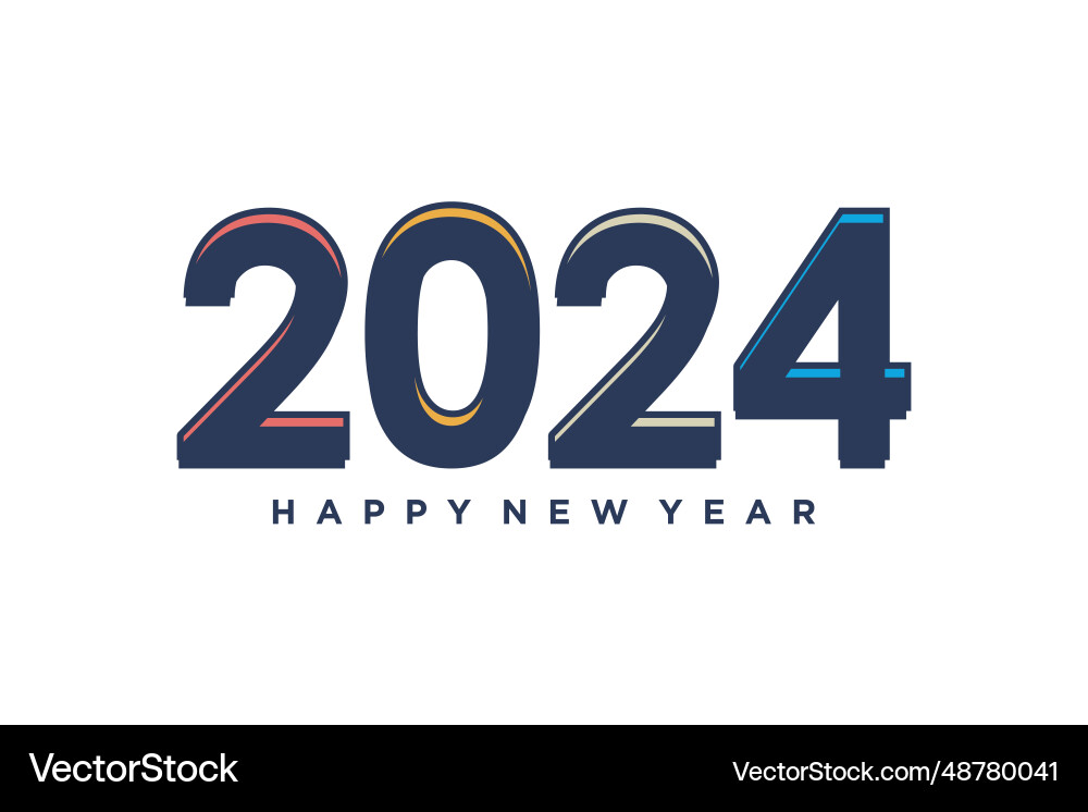 2024 logo design element with modern style Vector Image