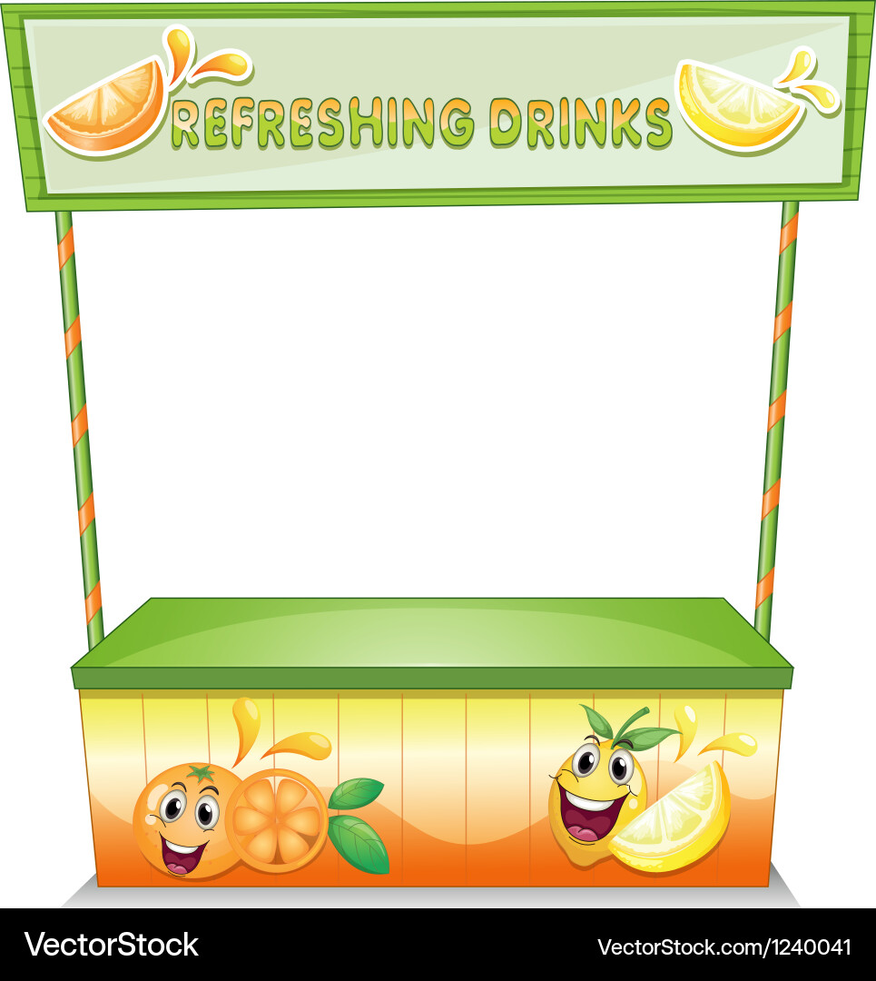 A stall for refreshing drinks Royalty Free Vector Image
