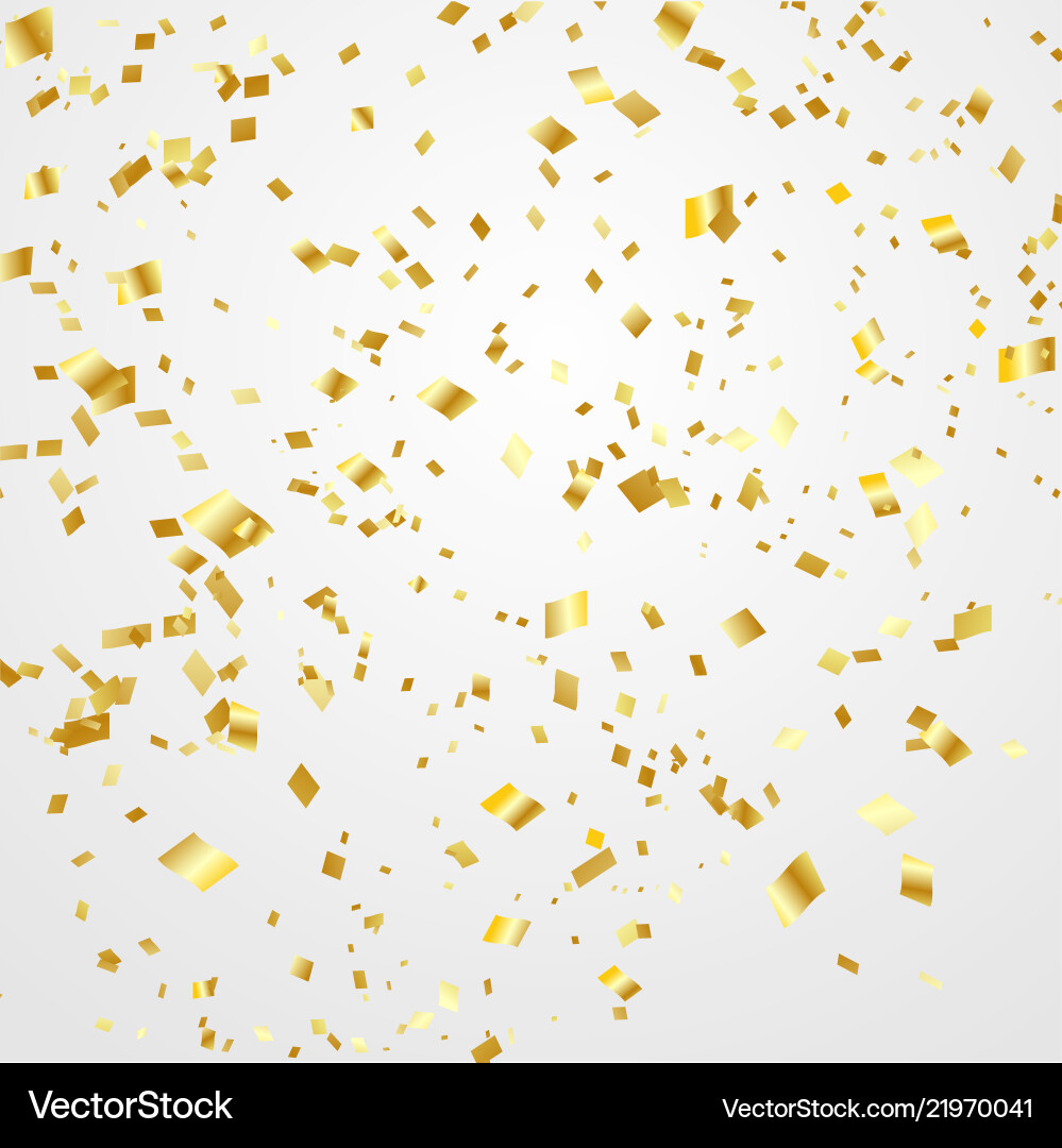 Abstract background celebration gold confetti Vector Image