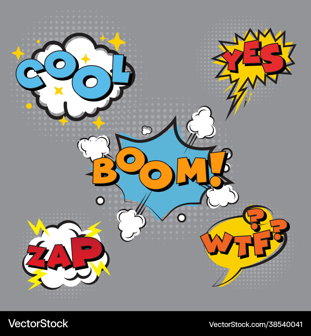 Comic book design element Royalty Free Vector Image