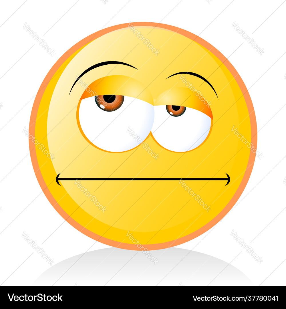 Emoji emoticon - grumpy Royalty Free Vector Image