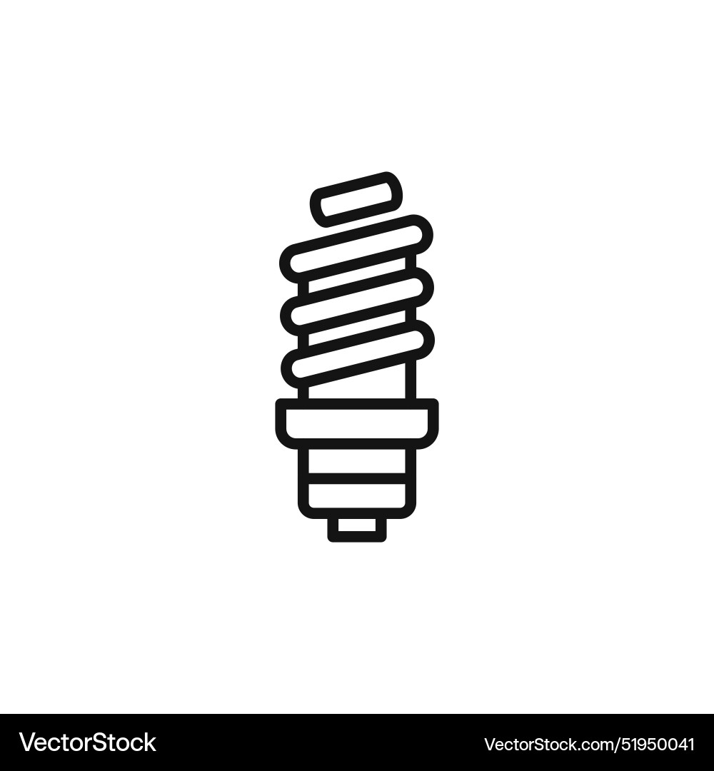 Energy efficiency light bulb logo sign outline Vector Image