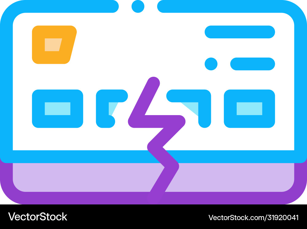 Firm breakdown icon outline Royalty Free Vector Image