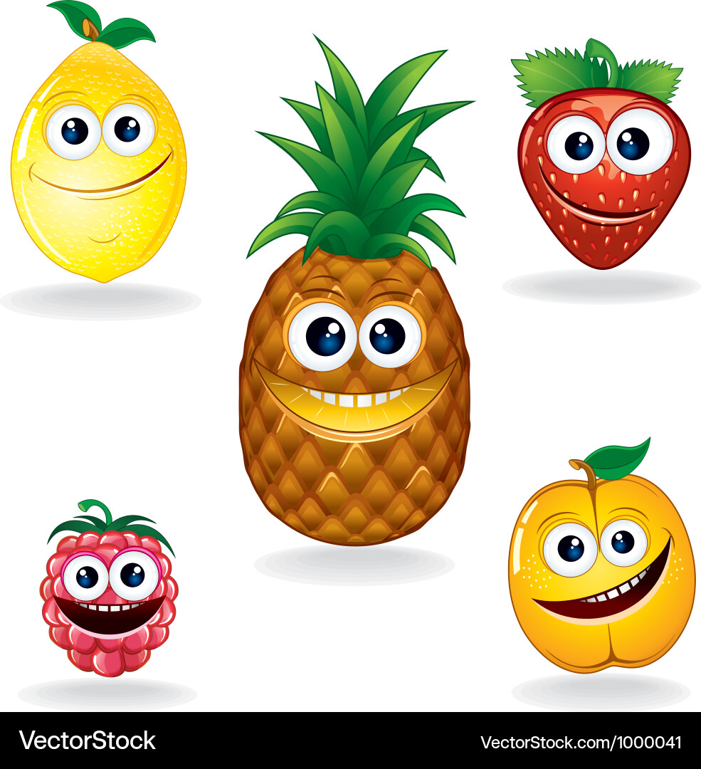 Fruit cartoons Royalty Free Vector Image - VectorStock