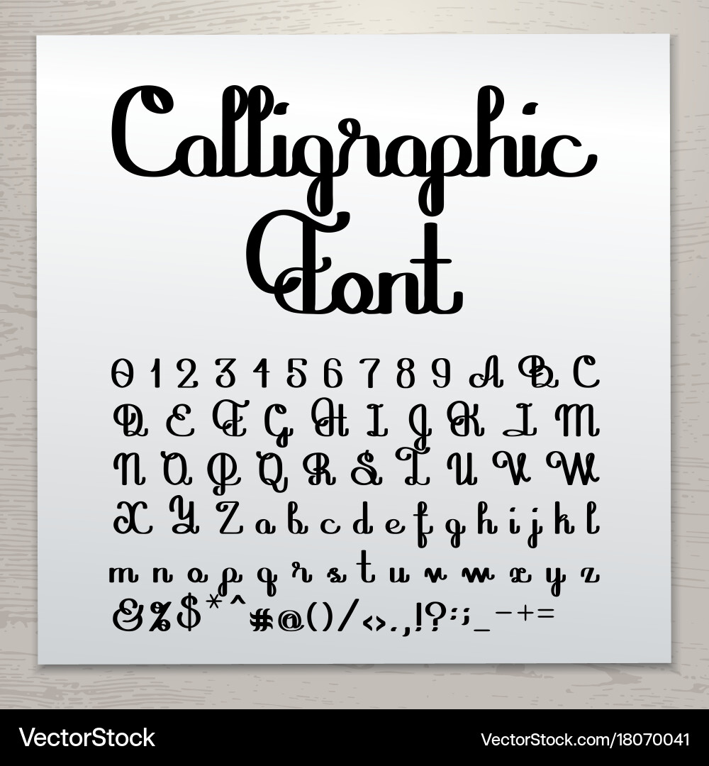 Hand written calligraphic script Royalty Free Vector Image