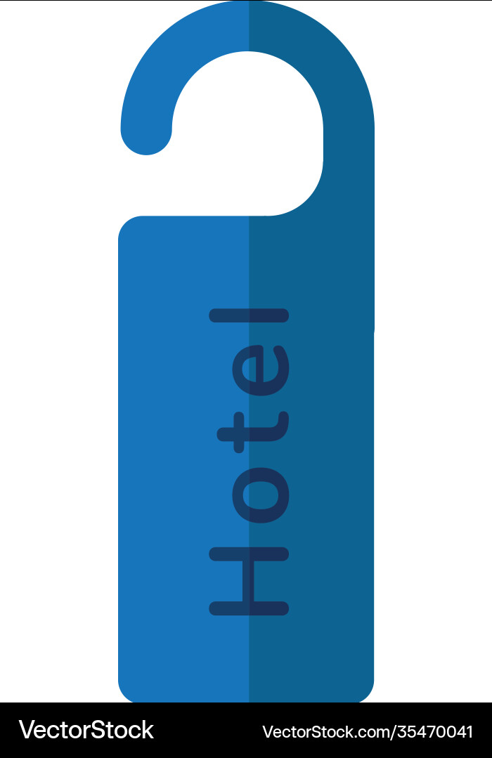Hotel door label hanging icon Royalty Free Vector Image