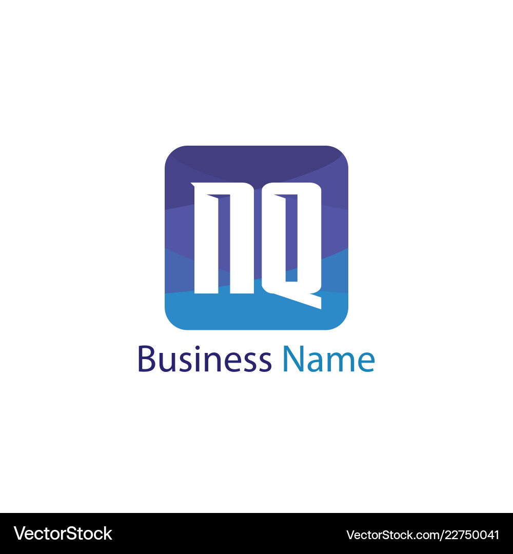 Initial letter nq logo template design Royalty Free Vector
