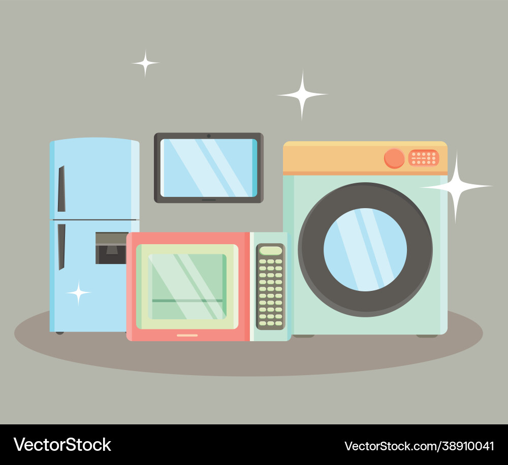 Kitchen appliances Royalty Free Vector Image - VectorStock