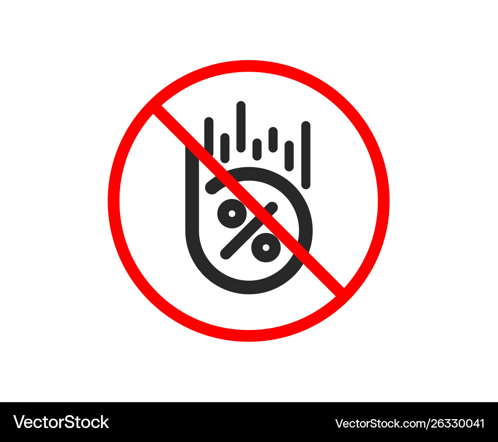 Loan percent icon discount sign Royalty Free Vector Image