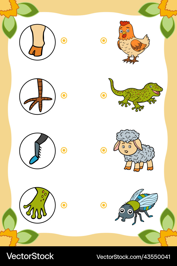 Matching game education for children find Vector Image