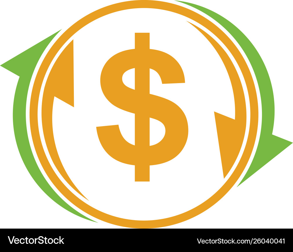 Money changer logo icon Royalty Free Vector Image