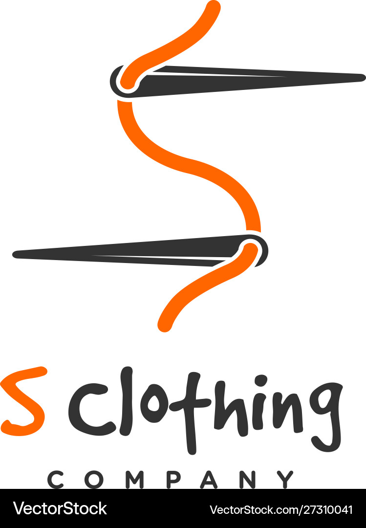 S clothing logo design template Royalty Free Vector Image