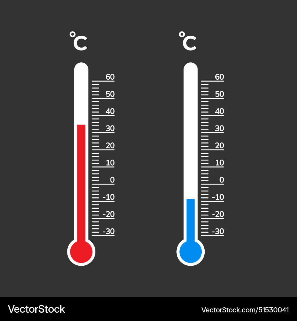 Temperature thermometer icon collection – Royalty-Free Vector | VectorStock