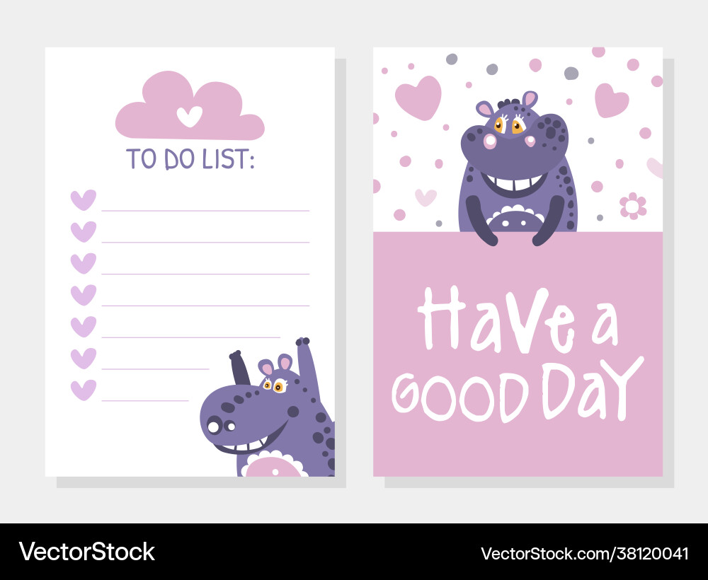 To do list template decorated with adorable funny Vector Image