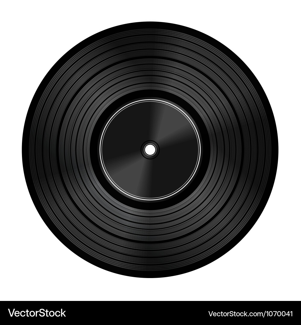 Vinyl audio disc Royalty Free Vector Image - VectorStock
