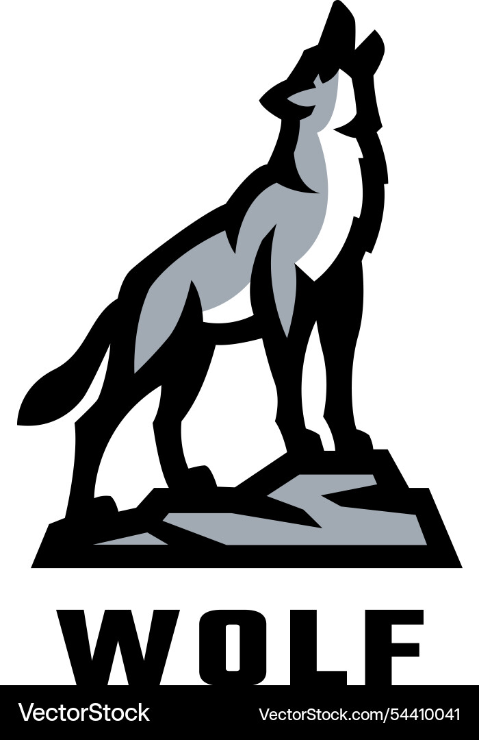 Wolf logo symbol Royalty Free Vector Image - VectorStock
