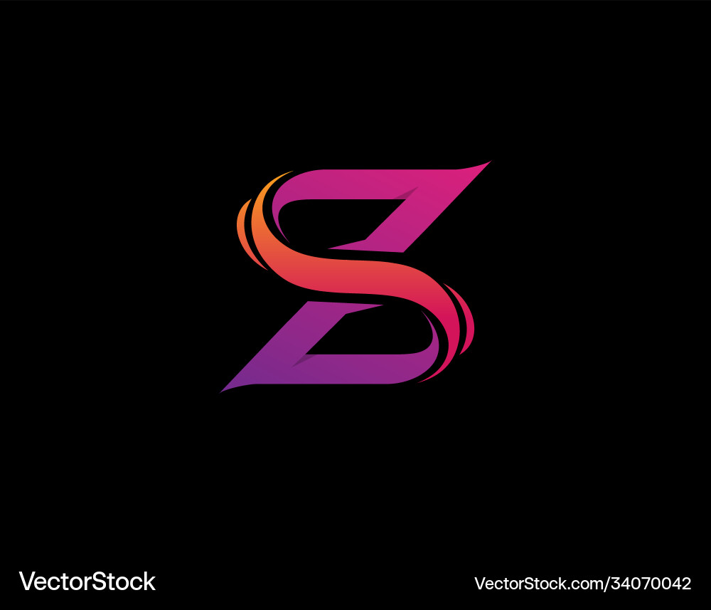 Abstract letter z and s logo design Royalty Free Vector
