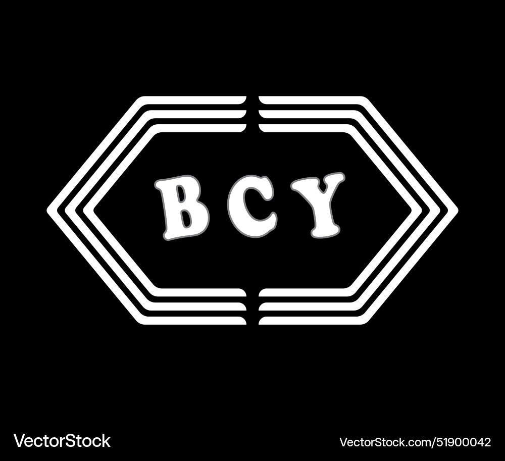 Bcy letter logo design simple and modern Vector Image