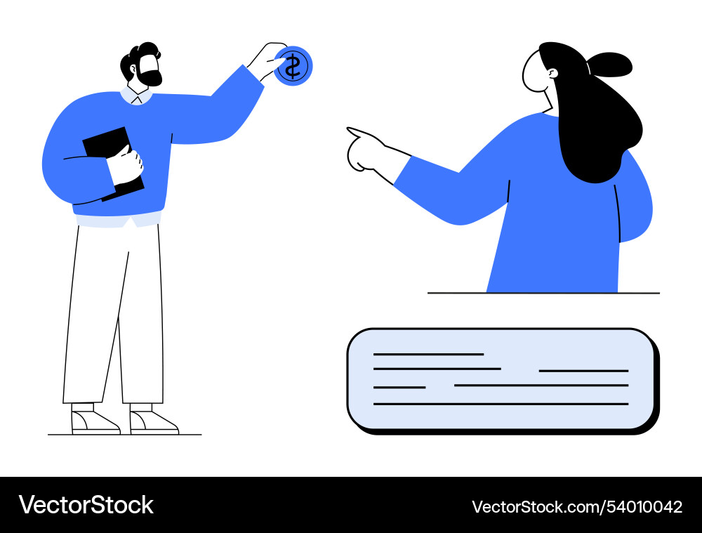 Business communication and financial transaction Vector Image