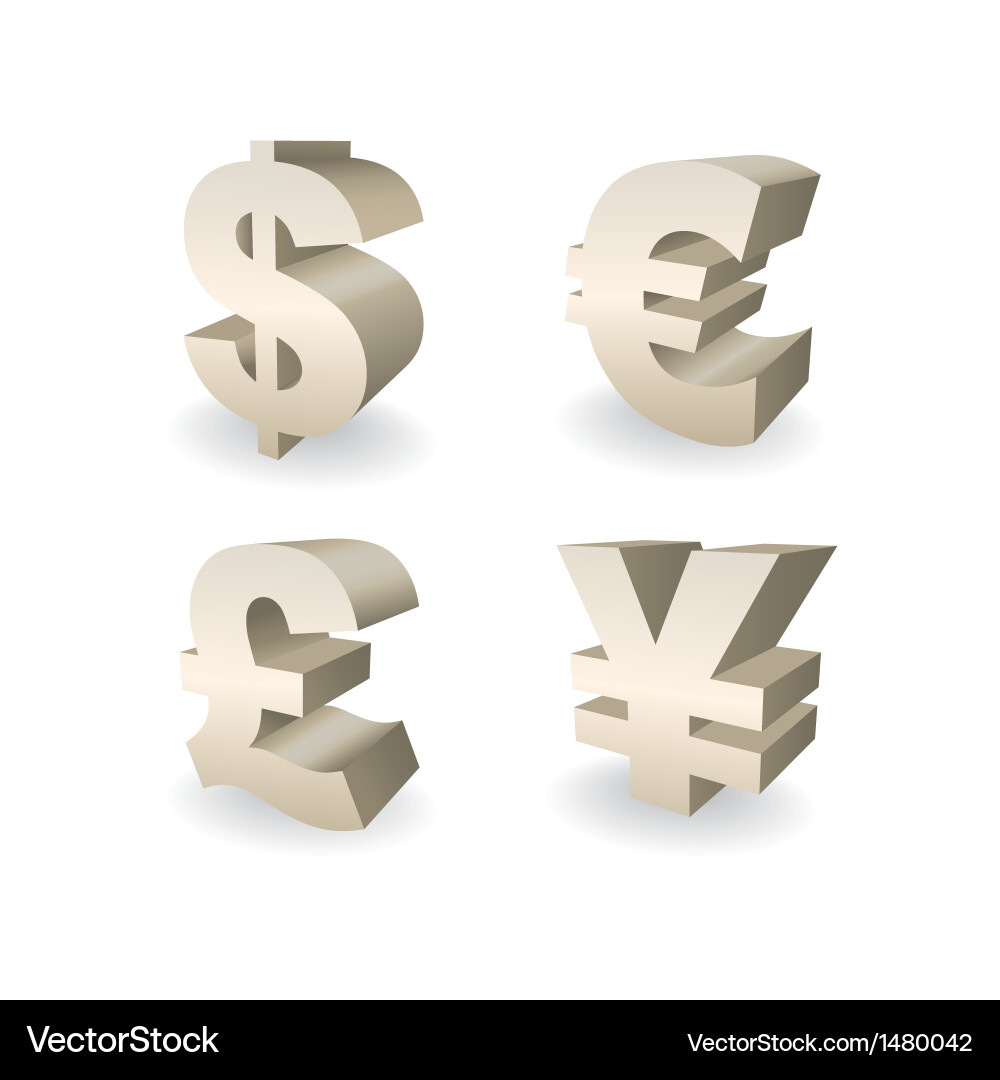 Currencies symbols Royalty Free Vector Image - VectorStock